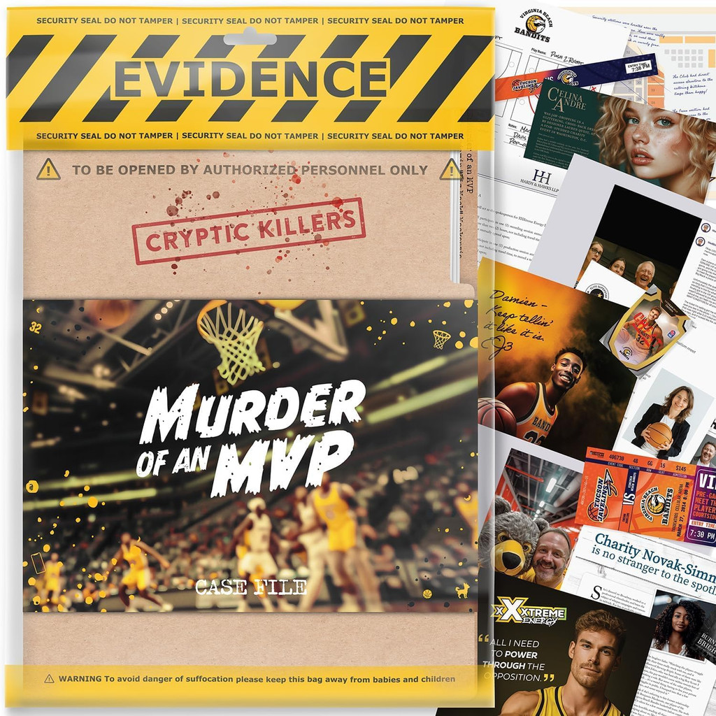 Cryptic Killers Unsolved murder mystery game - Murder of an MVP - Cold ...
