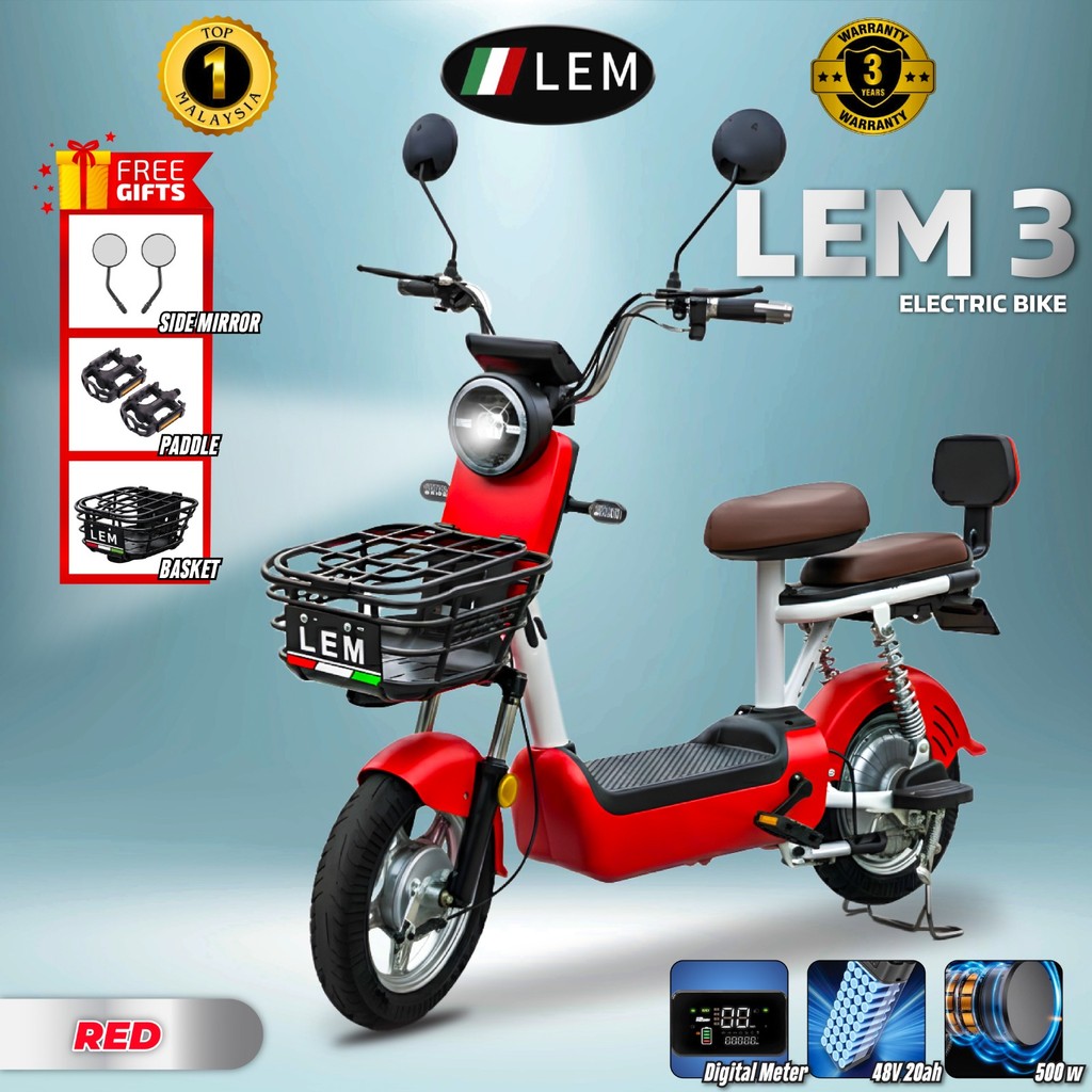 LEM NEW!! BASIKAL ELEKTRIK LEM 2026 ELECTRIC BICYCLE/ ELECTRIC SCOOTER ...