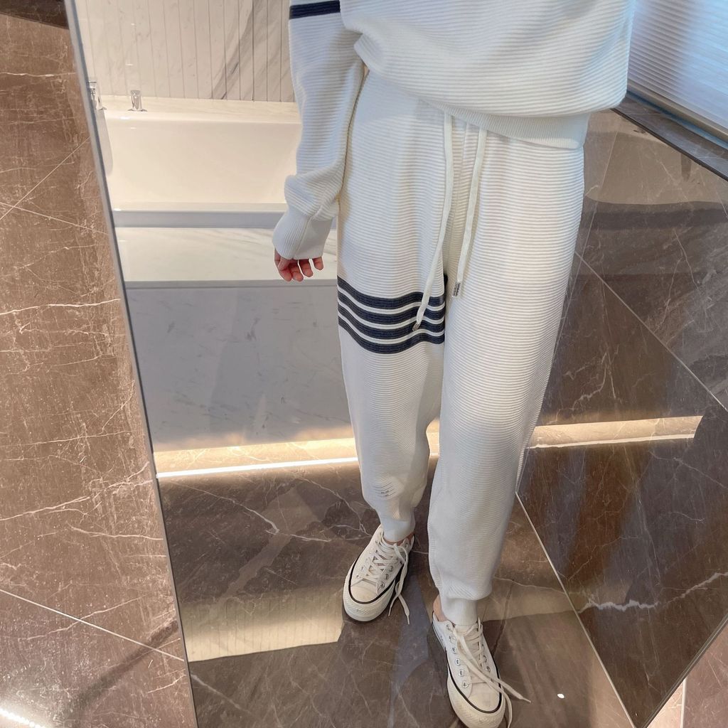 Voyn Thom Browne Threaded Sweatpants - Grey Contrast Color Four-Bar ...