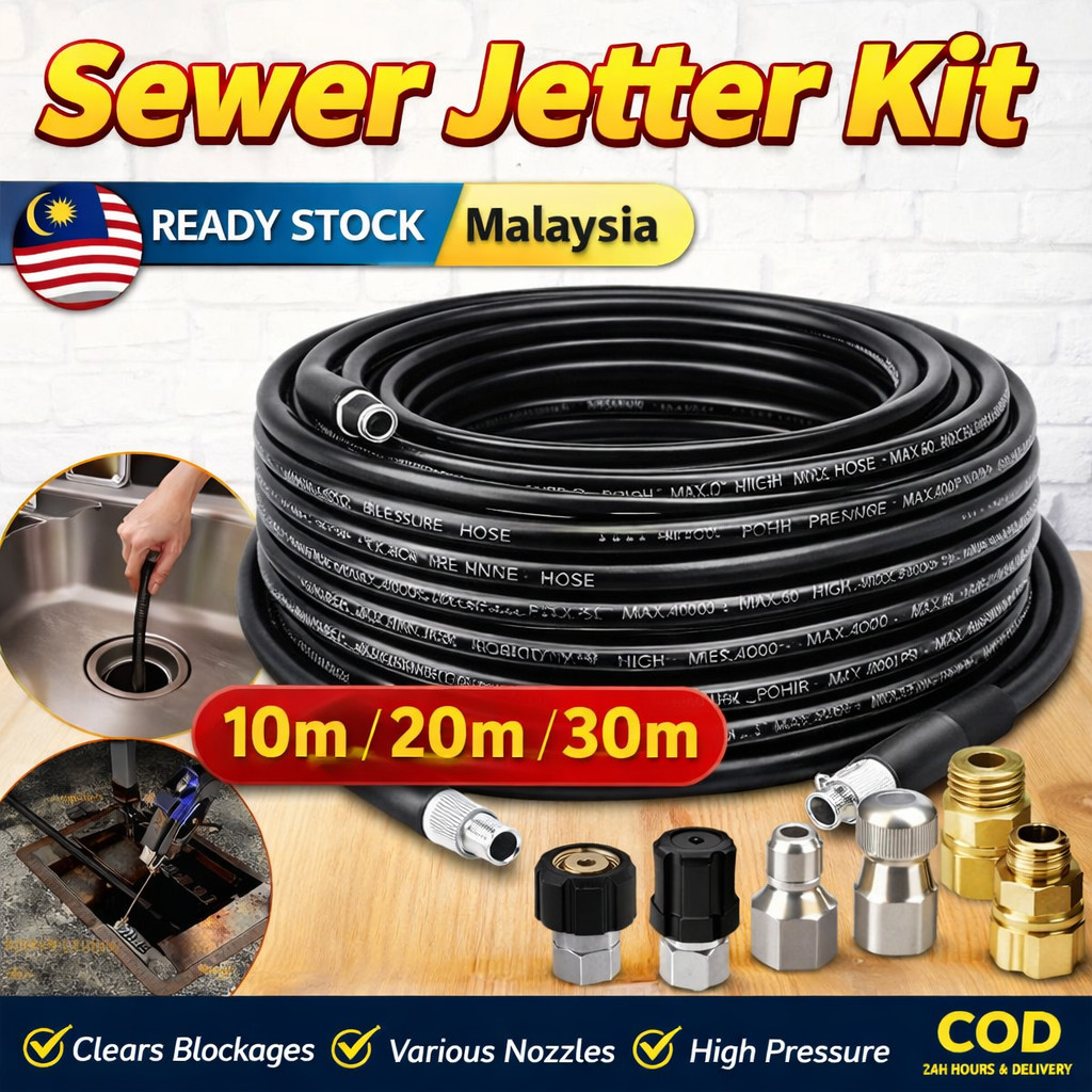 Sewer Jetter Kit Hydro Jet Nozzle System Hydraulic Sewag Washing ...