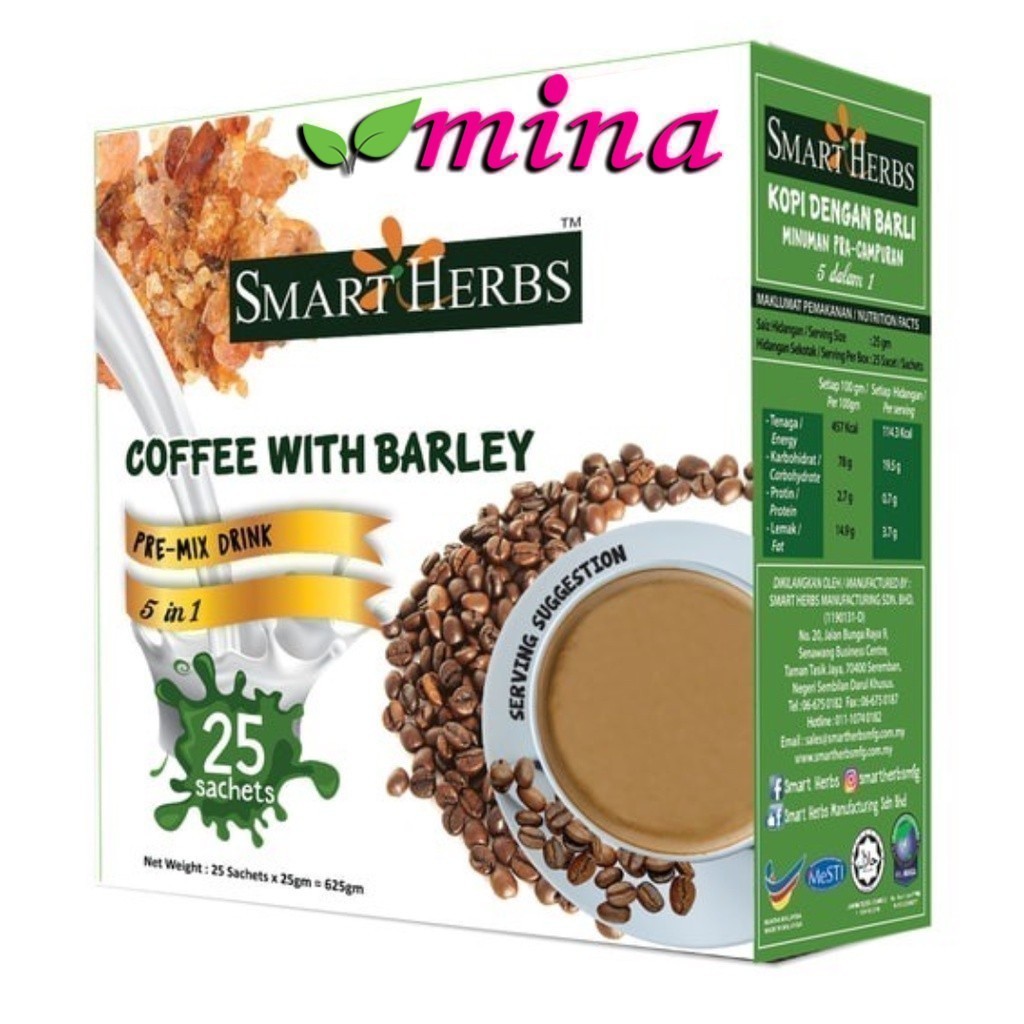 SMART HERBS Kopi Barli 25s | Kopi Pracampur Barli 5in1 Coffee Wholesale ...