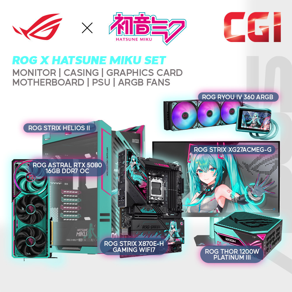 ROG x Hatsune Miku PC Gaming System ( Motherboard | Graphic Card | PC ...