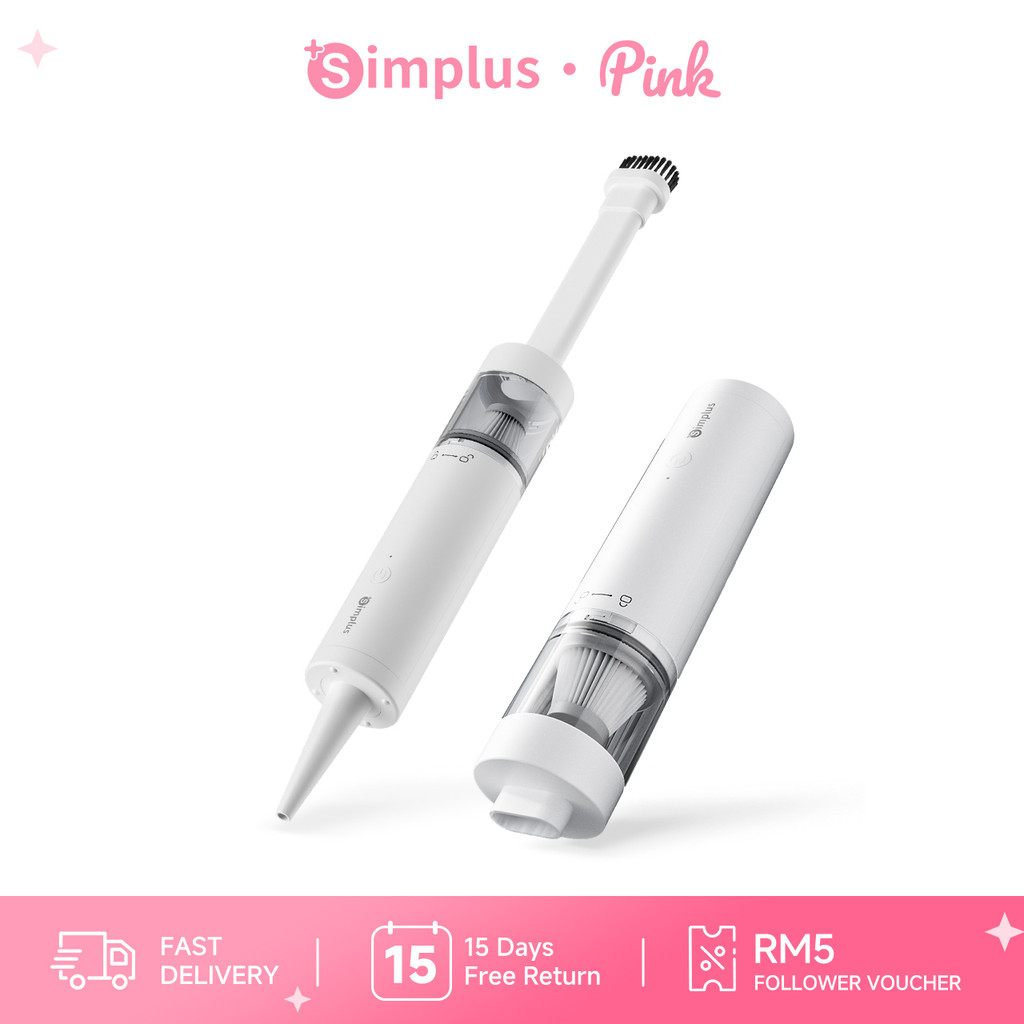 Simplus Pink Handheld Vacuum Cleaner Cordless丨8000pa Suction丨Dual Use ...