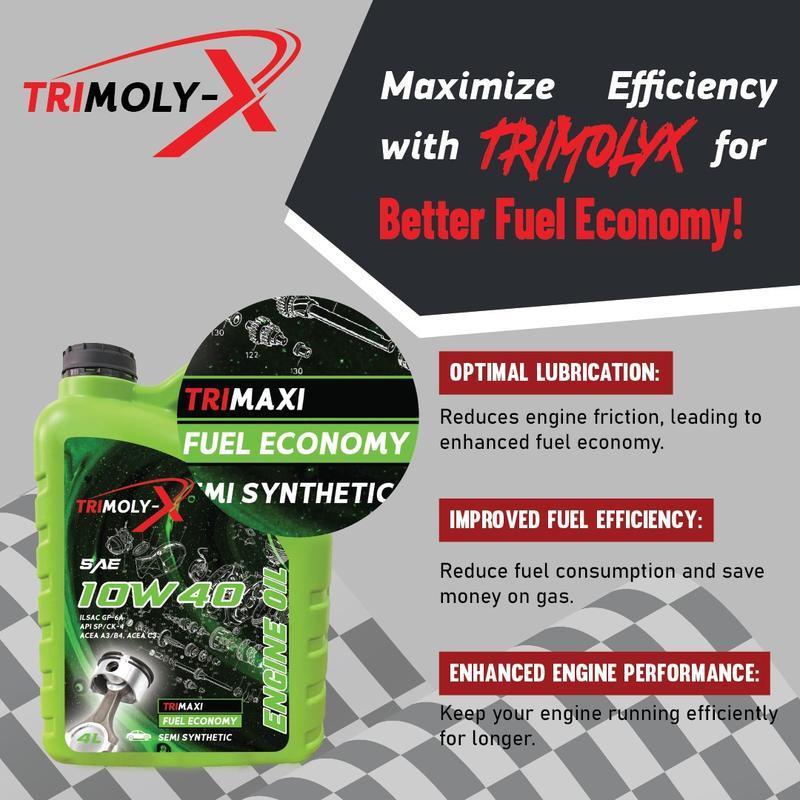 TRIMOLY-X TRIMOLYX 10W40 SEMI SYNTHETIC ENGINE OIL SP/CF 4L Car Minyak ...