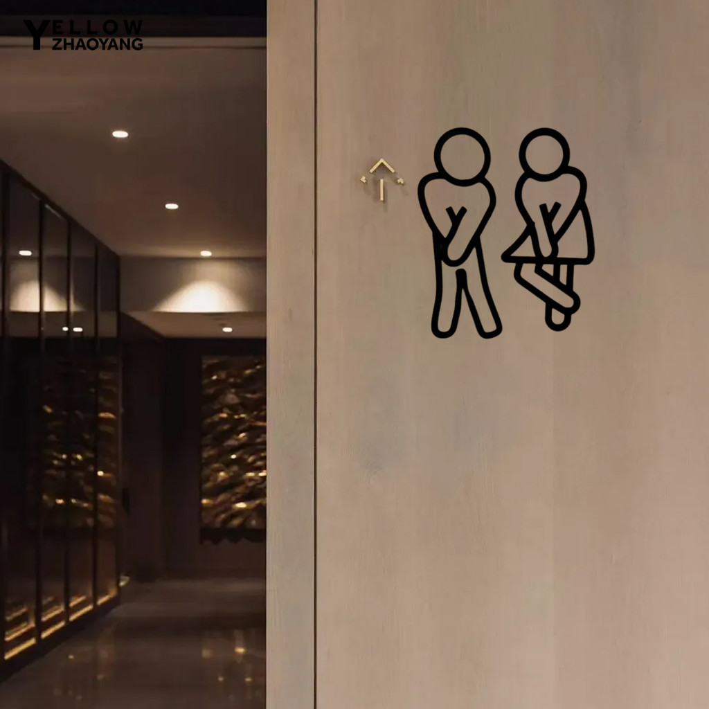 YEH- Men Women Restroom Signs Spaces Bathroom Sign 2pcs 3d Printed ...