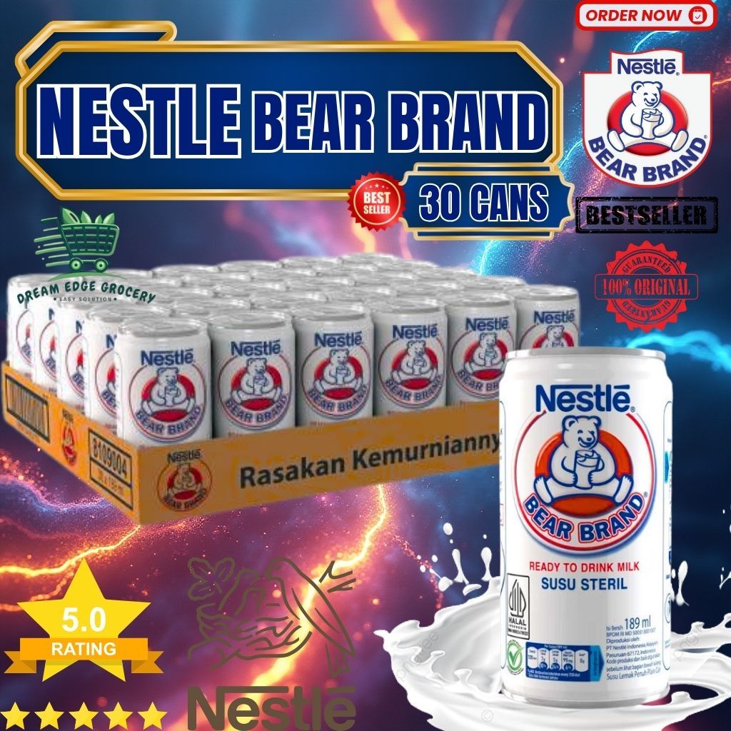 Nestlé Bear Brand Susu Steril 189ml (1 Karton = 30 Tin) | Shopee Malaysia