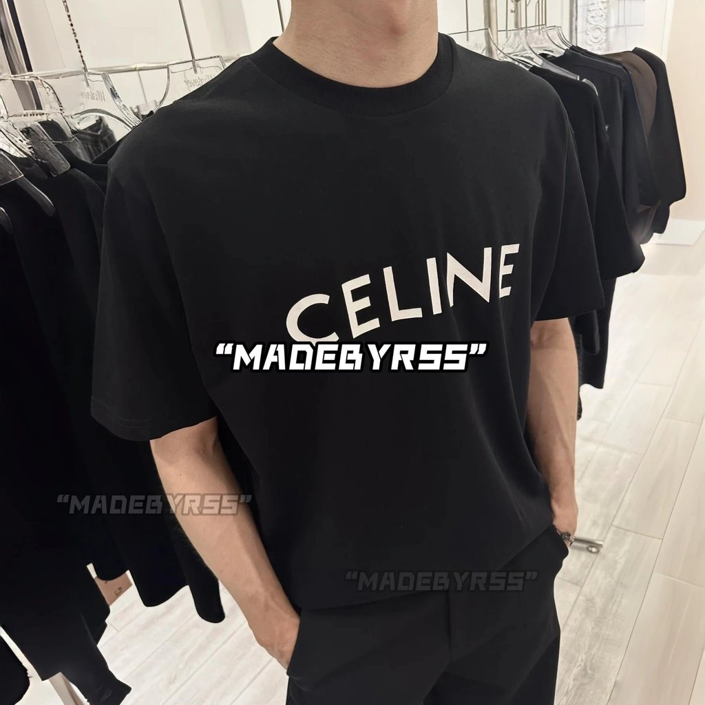 SS25 Celine CEL Letter logo Basic Style Printed Classic Style Short ...