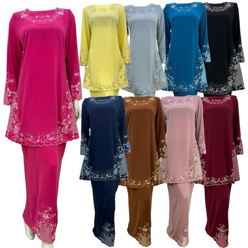 R2503 Erdina Kurung Moden Mawar Fursan Kualiti Premium Dengan ...