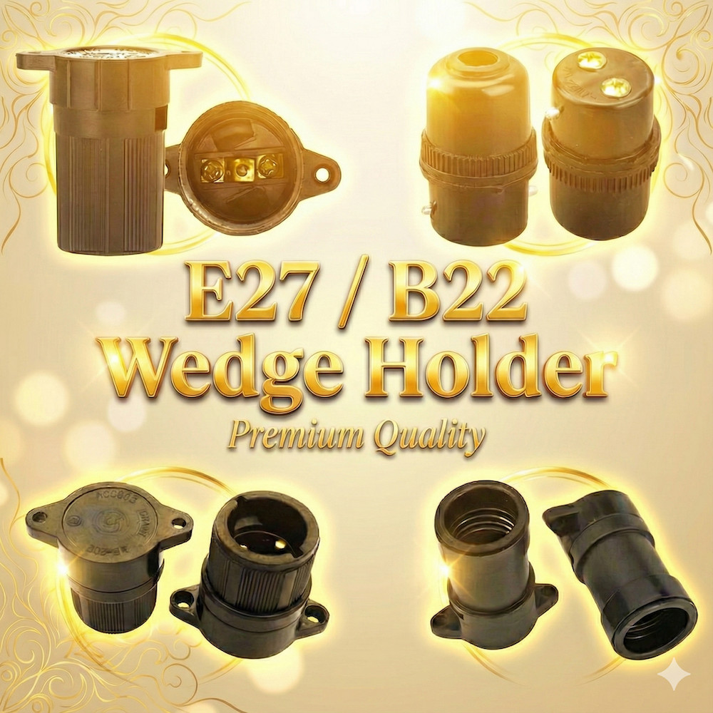E27 / B22 Wedge Lamp Bulb Holder / B22 Adaptor / Pemegang Tapak Lampu ...