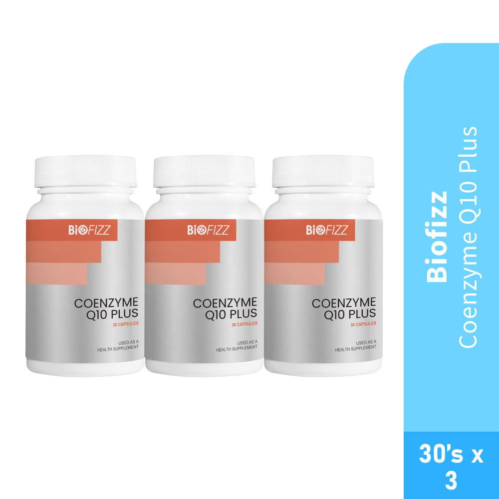 BIOFIZZ Coenzyme Q10 100mg Plus 30'S X 3 CoQ10 Supplement Q10 ...