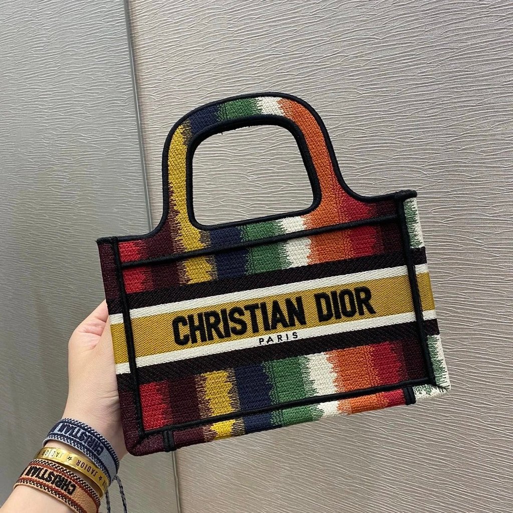 Dior Dior Spring Summer Female Bag Portable Shopping Bag Colorful ...