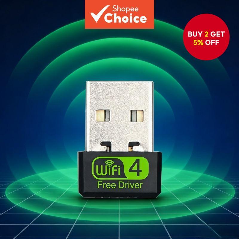 Stable 2.4G 150Mbps USB WiFi Adapter with Antenna Mini Driver-Free ...