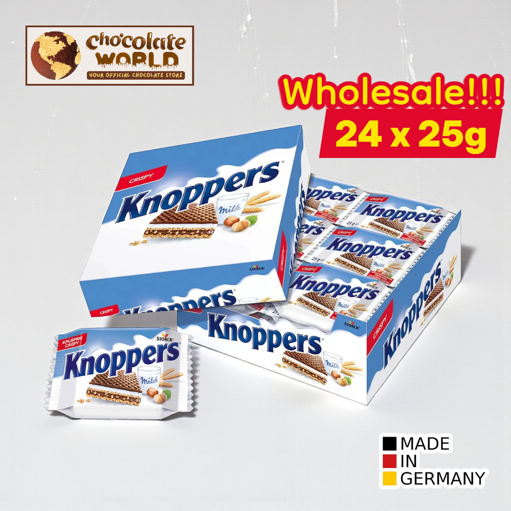 Knopper Hazelnut Chocolate Crispy Wafer 25g x 24pcs | Shopee Malaysia