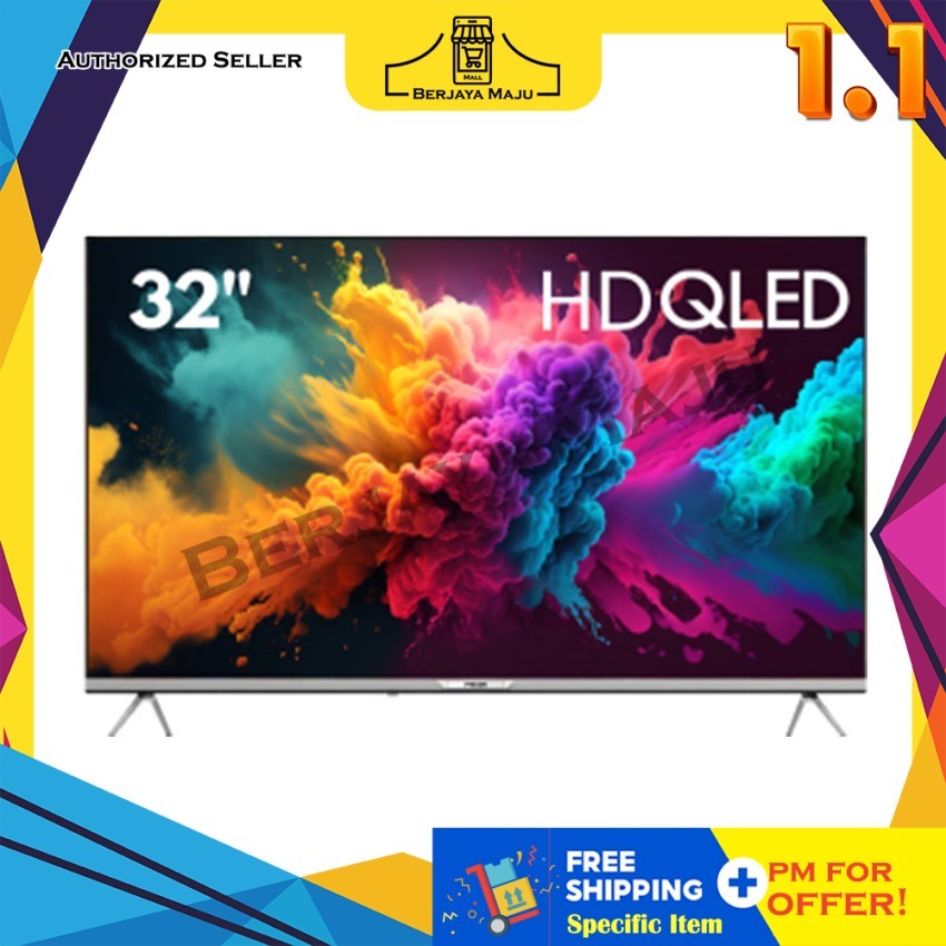 Phison 32" HD Slim Edge Smart Android QLED TV PTV-Q3240S | Shopee Malaysia