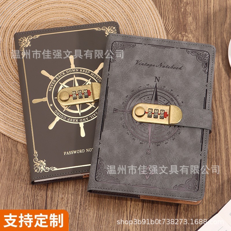 A 5 Code Book Code Diary with Lock Creative Handbook Business Office ...
