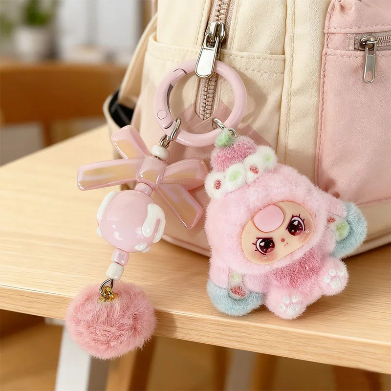 2026 New Cute Kawaii Fluffy Dessert Charms Keychain For Bag Backpack ...