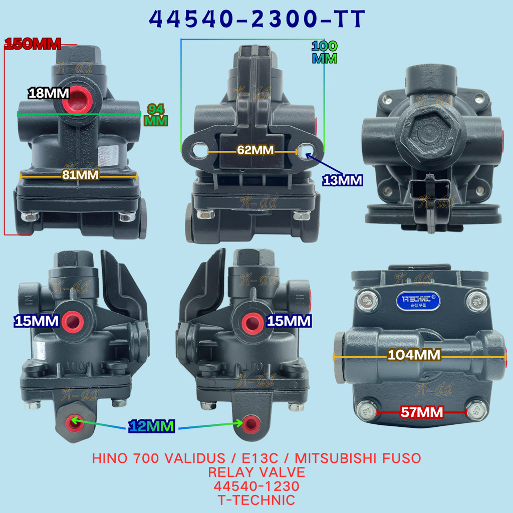 Brake Relay Valve Relay Valve Injap Geganti Mitsubishi Fuso Hino E13C ...