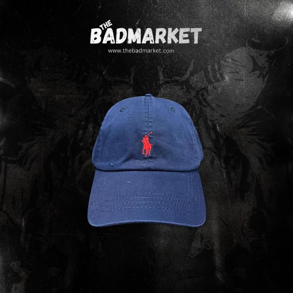 Polo Ralph LA Ball Cap - Navy Red | Shopee Malaysia