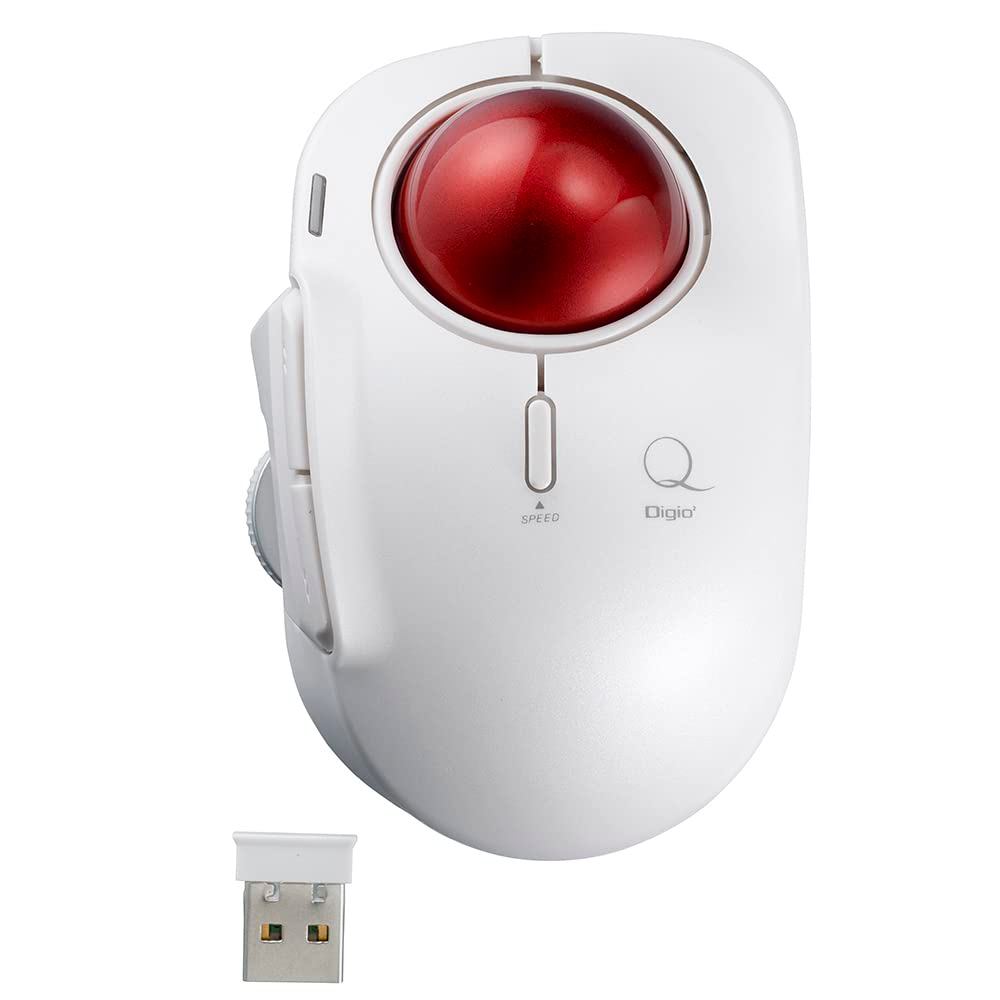 Digio2 Wireless Mini Trackball Mouse - 5-Button Laser Design for Index ...