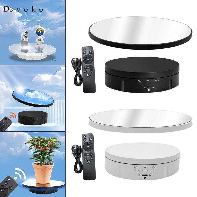Devoko Rotating Display Stand Mirror Cover Display Turner with Remote ...