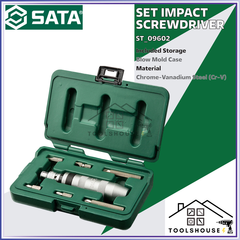 Sata 8-piece impact screwdriver set | Shopee Malaysia