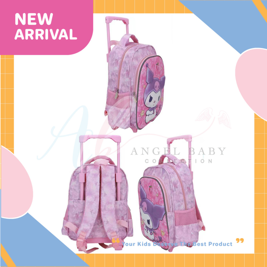 Angel Baby Kids Cartoon Non Removable Mini Trolley School Bag KPop ...