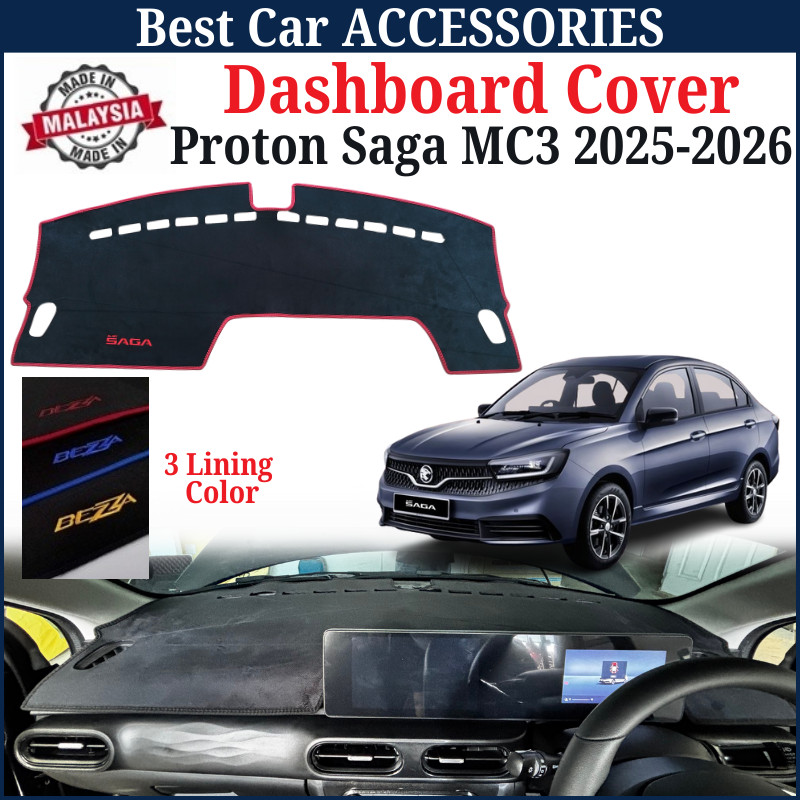 Proton New Saga 2025-2026 MC3 Dashboard Cover Anti Slip Thick Dashboard ...