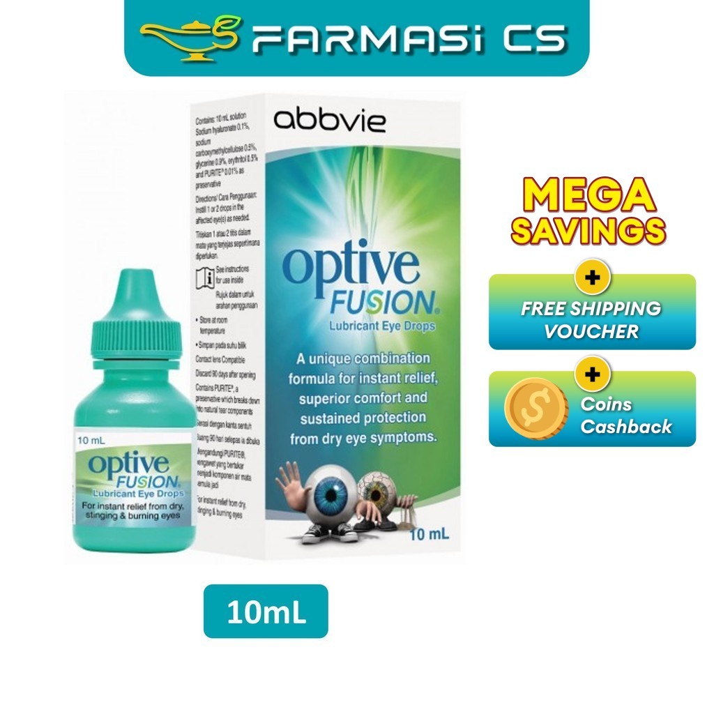 Abbvie Optive Fusion MD Lubricant Eye Drops 10ml EXP:05/2027 [ eyecare ...