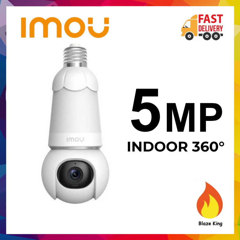 Imou PTZ Bulb Cam 5MP Light Bulb Camera 3MP 2K 360 Turning Color Night ...