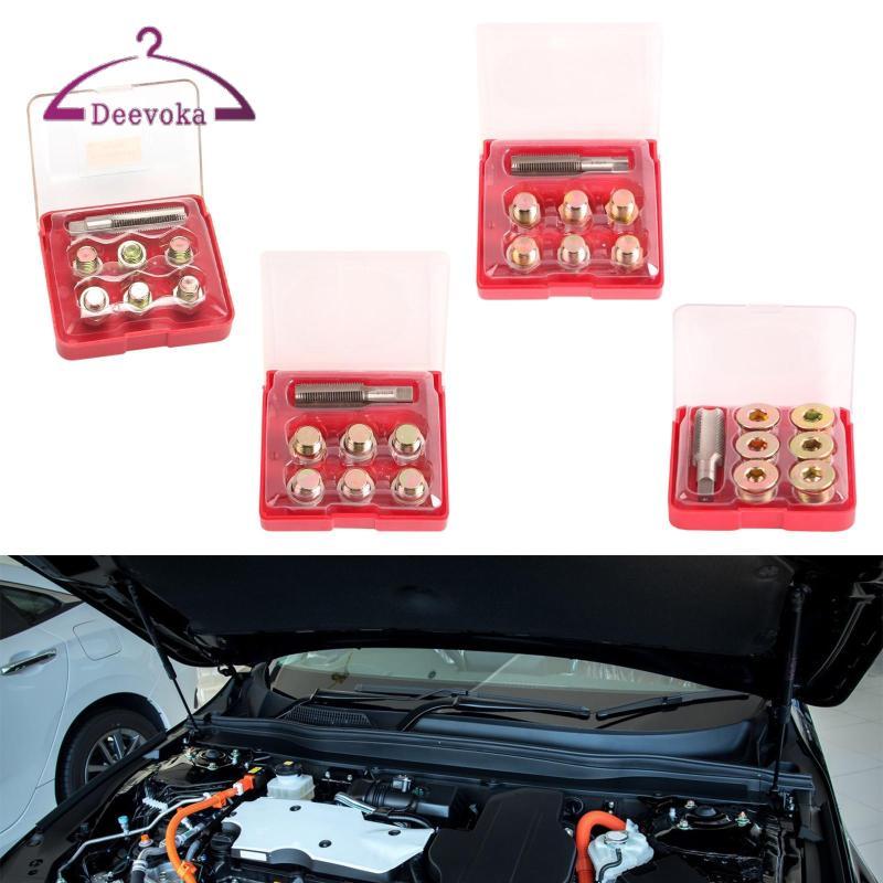 [deevoka] Oil Drain Plug Tap Thread Repair Kit Carbon Steel Sturdy Easy ...