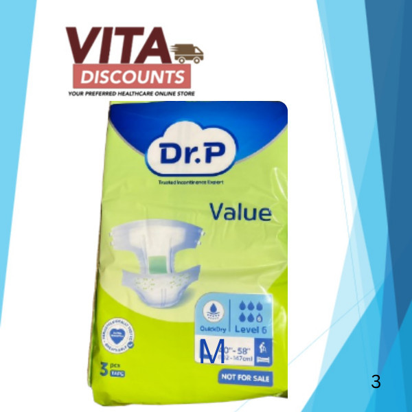 [SAMPLE-PACK] DR.P PANTS VALUE ADULT DIAPERS SIZE M 3S | Shopee Malaysia