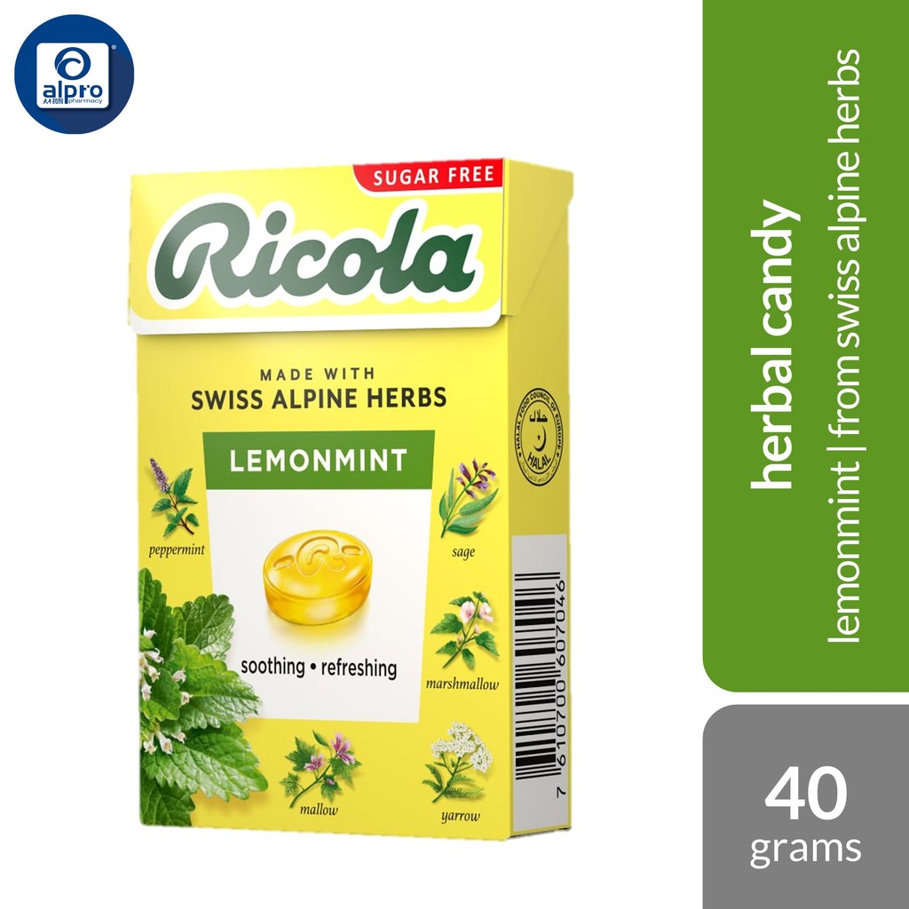 Ricola Swiss Herb Candy Lemon Mint 40g | Made with Swiss Alpine Herbs ...