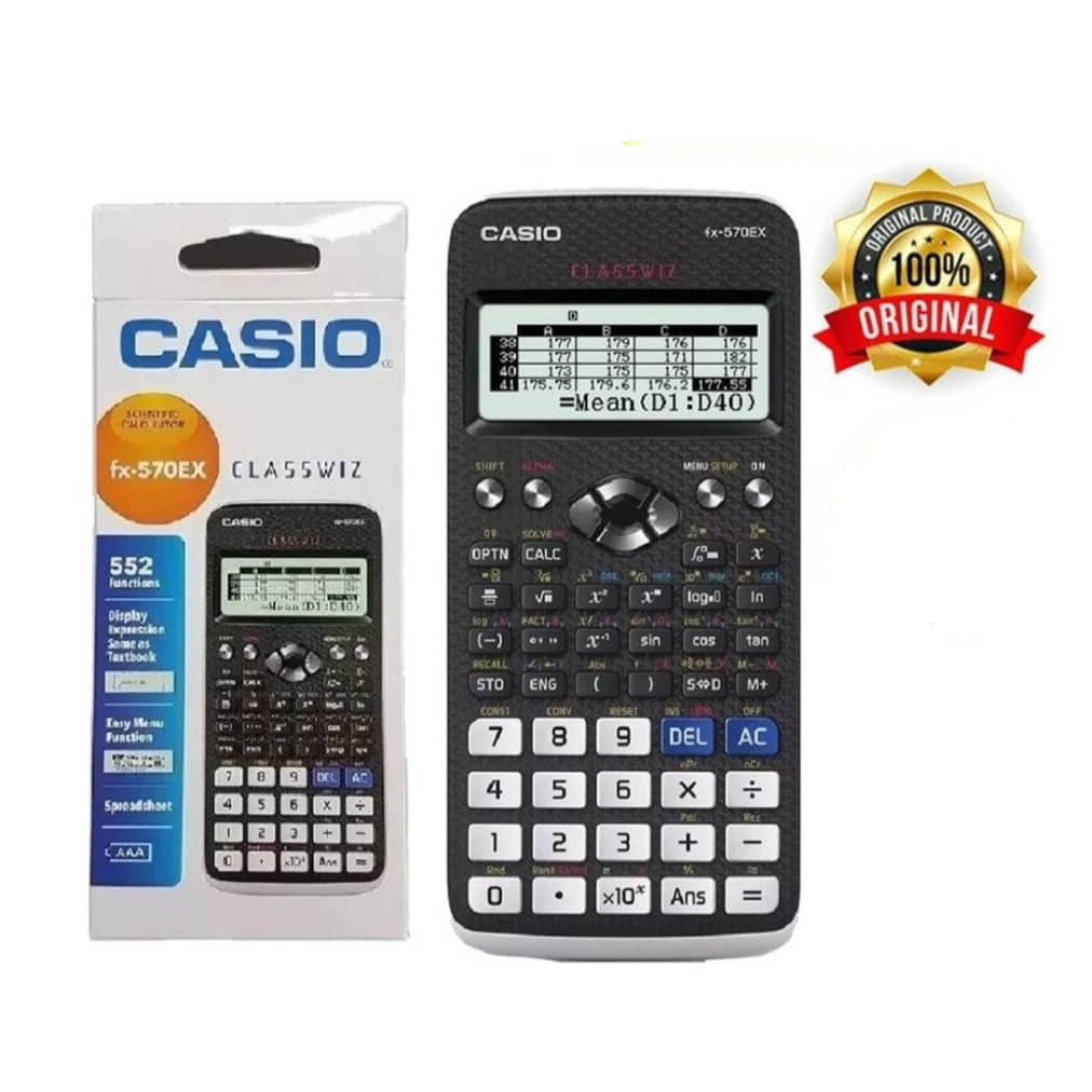 Casio Scientific Calculator fx-570EX CLASSWIZ Saintifik Original 570MS ...