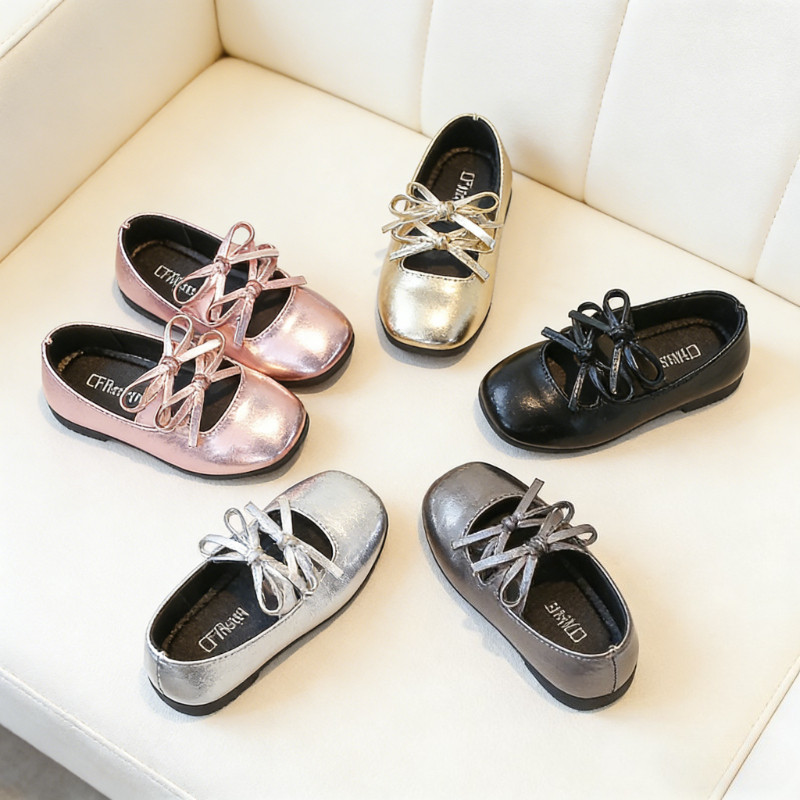 2026 Spring Girls Fashion Leather Shoes Children Ballet Mary Jane Flats ...