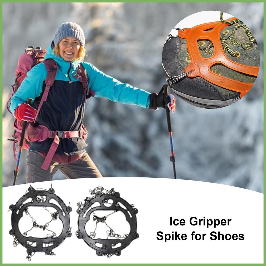 Ice Spikes for Shoes 2-Piece Lightweight Anti-Slip Crampons Winter ...