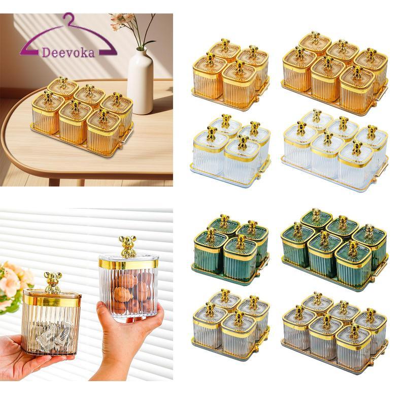 deevoka Dried Fruit Tray Candy Nuts Dish with Lid for Dining Room Home ...