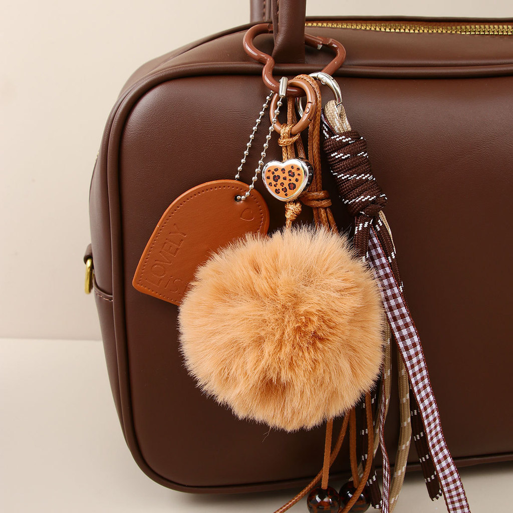 Miu Series Urban Japan South Korea Love Fur Ball Bag Pendant Bellows ...