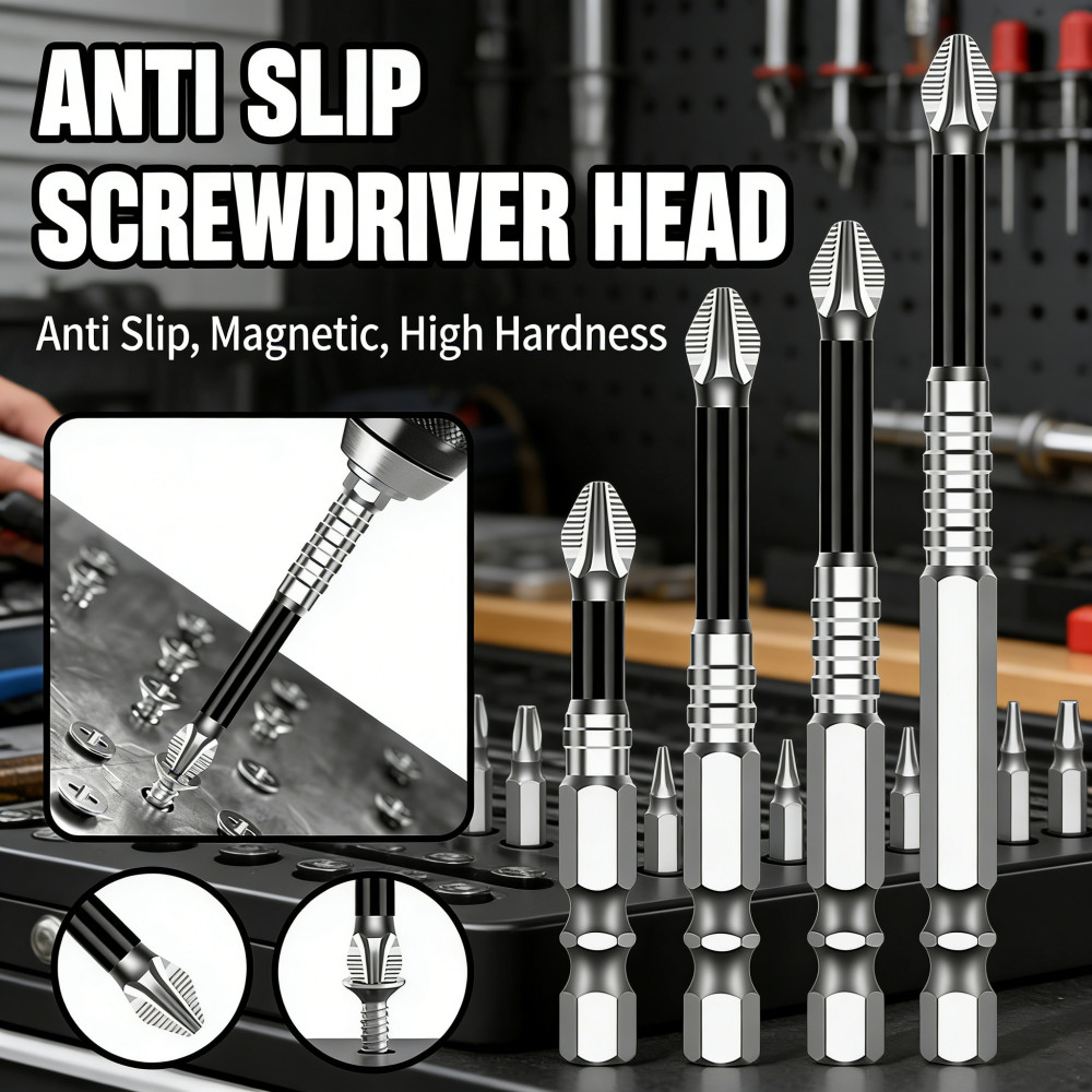 Magnetic High Hardness Anti Slip Cape Set Cross Screwdriver Head ...
