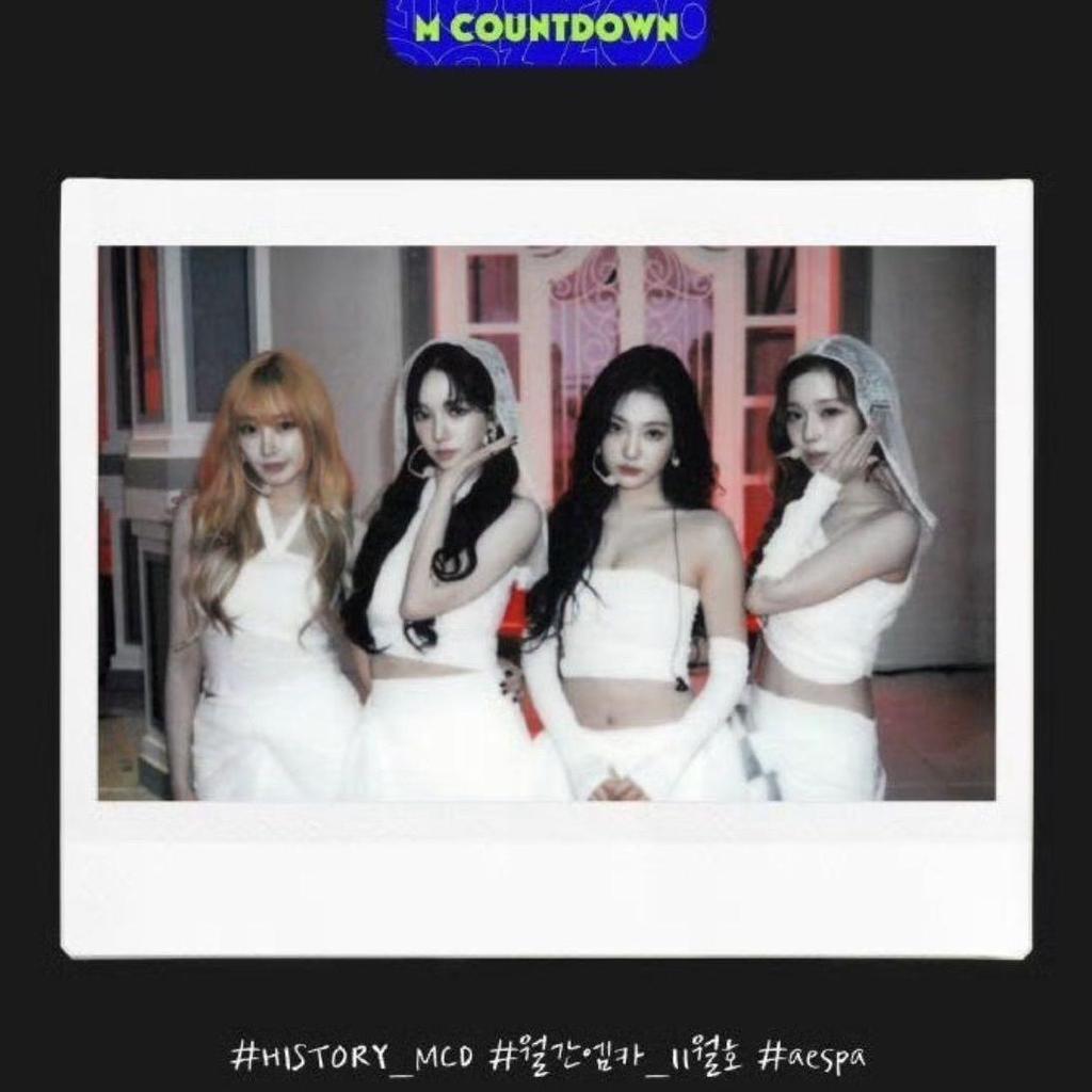 Korean Origin aespa Polaroid Photo Card Celebrity Support Merchandise ...