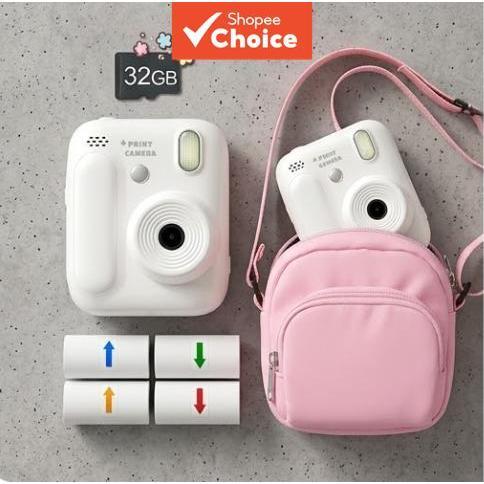 Instant Print Camera 1080P HD Video 32G Card Digital Camara Christmas ...