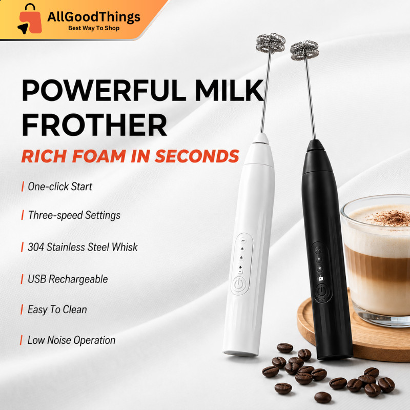 YULIFE 2 in 1 Electric Milk Frother Handheld Egg Beater USB ...