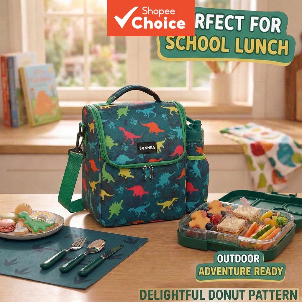 Insulated Lunch Bag with Detachable Shoulder Strap, PEVA Picnic Tote ...