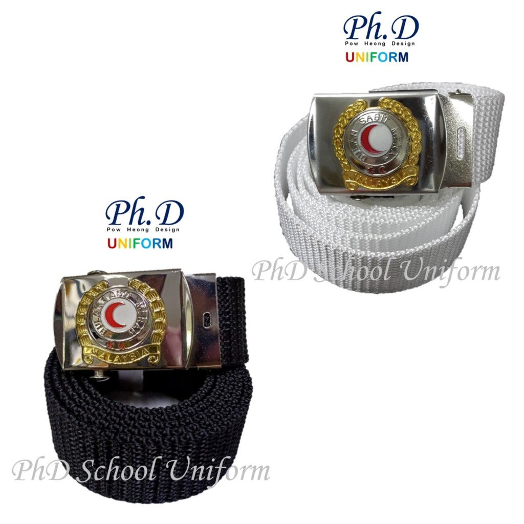 PhD PBSM Black White Nylon Belt 36, 42, 48, 54, 60" | Tali Pinggang ...