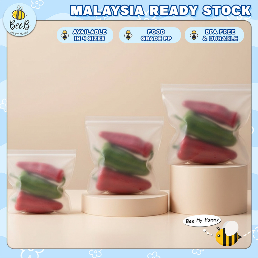 Beg Peti Sejuk Baby Food Transparent Reusable Sealing Bag Dry Frozen ...
