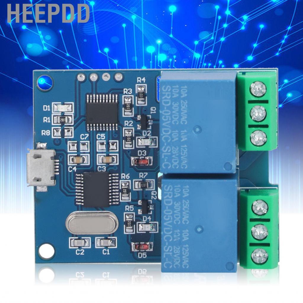 HEEPDD Relay Module USB Intelligent Control Switch 2 Way 10A/250VAC 10A ...