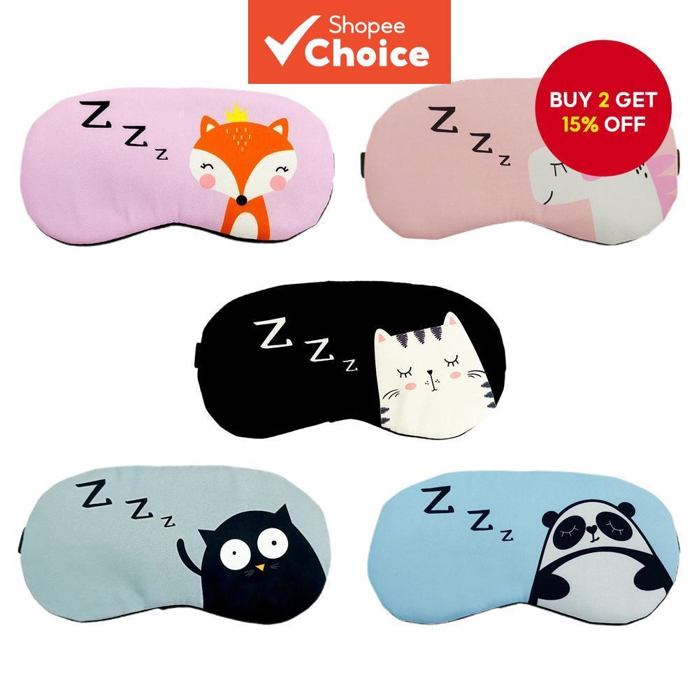 Cotton Polyester Sleep Eye Mask – Cute Printed Unisex Light Blocking ...