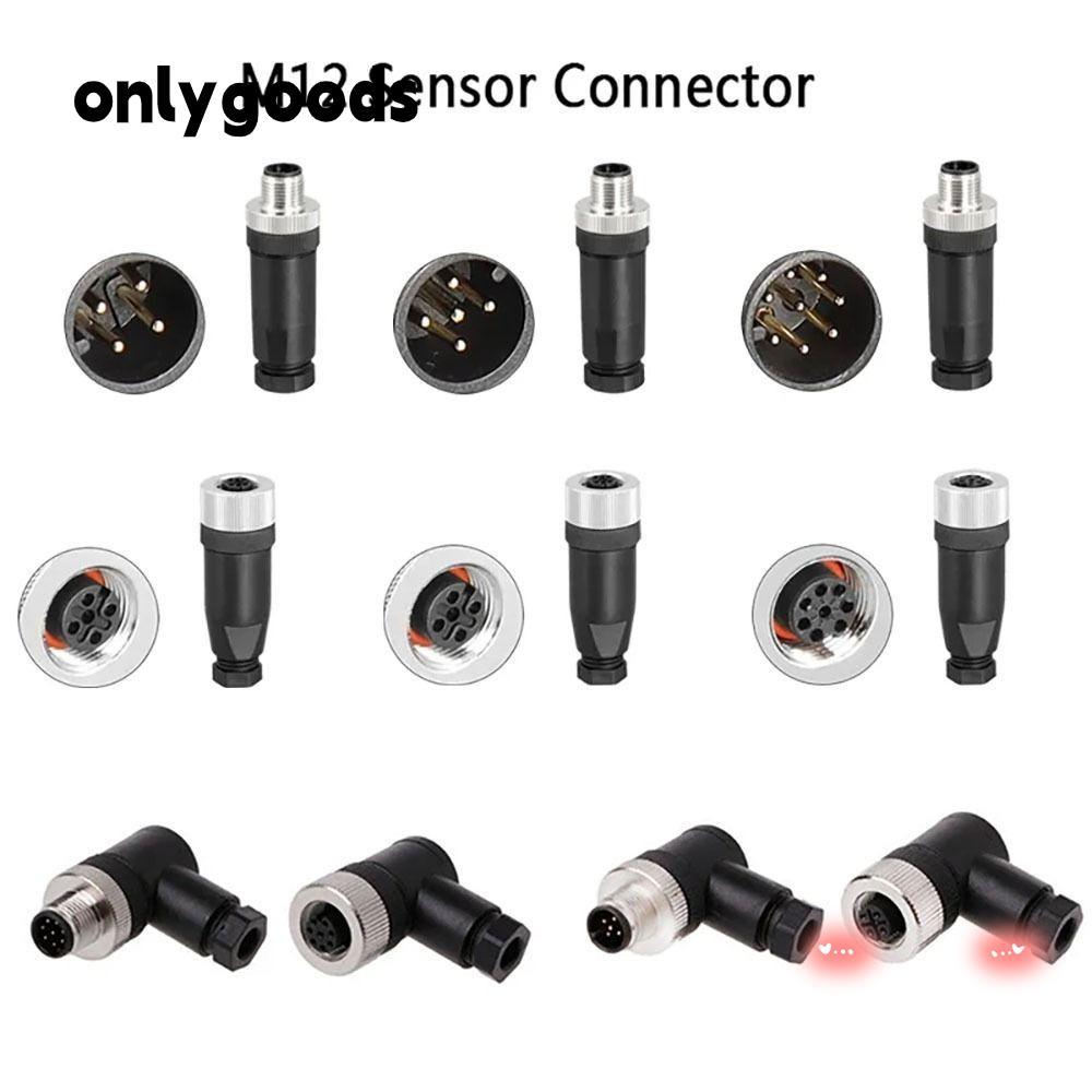 ONLYGOODS M12 Sensor Connector, 4 5 8 Pin Sensor Plug M12 Aviation Plug ...
