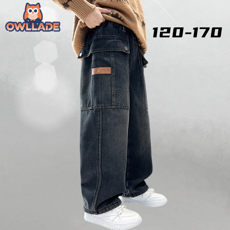OWLLADE Beggy Baggy Jeans for 12 Years Old Kids Teens Denim Pants for ...