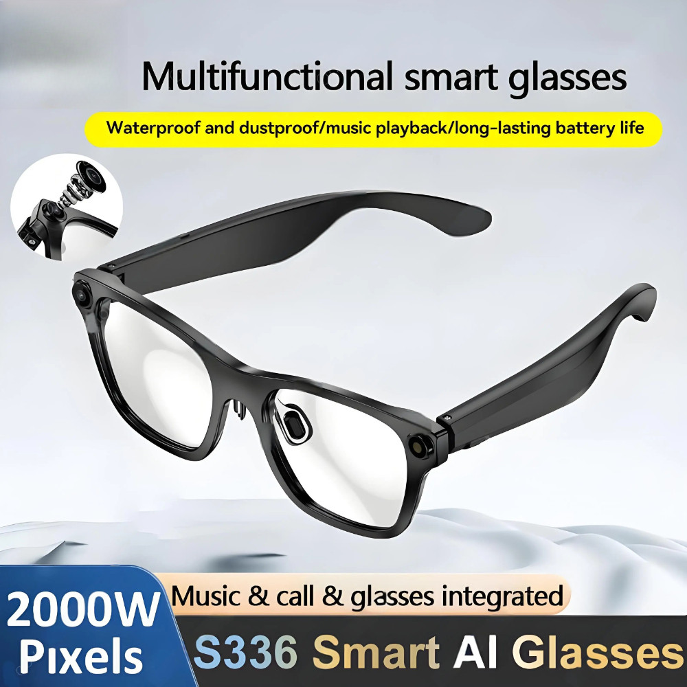 New S336 Smart AI Glasses HD Shooting Listening Call Recording Video ...