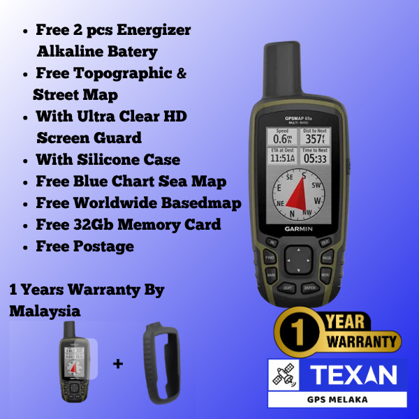 Garmin GPSMAP 65s Free 32gb Card Preloaded Sea Chart and Topo Maps ...